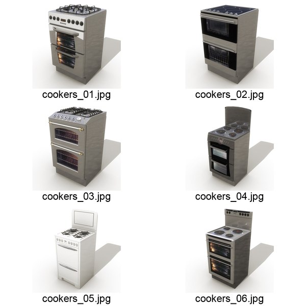3d model 6 cookers