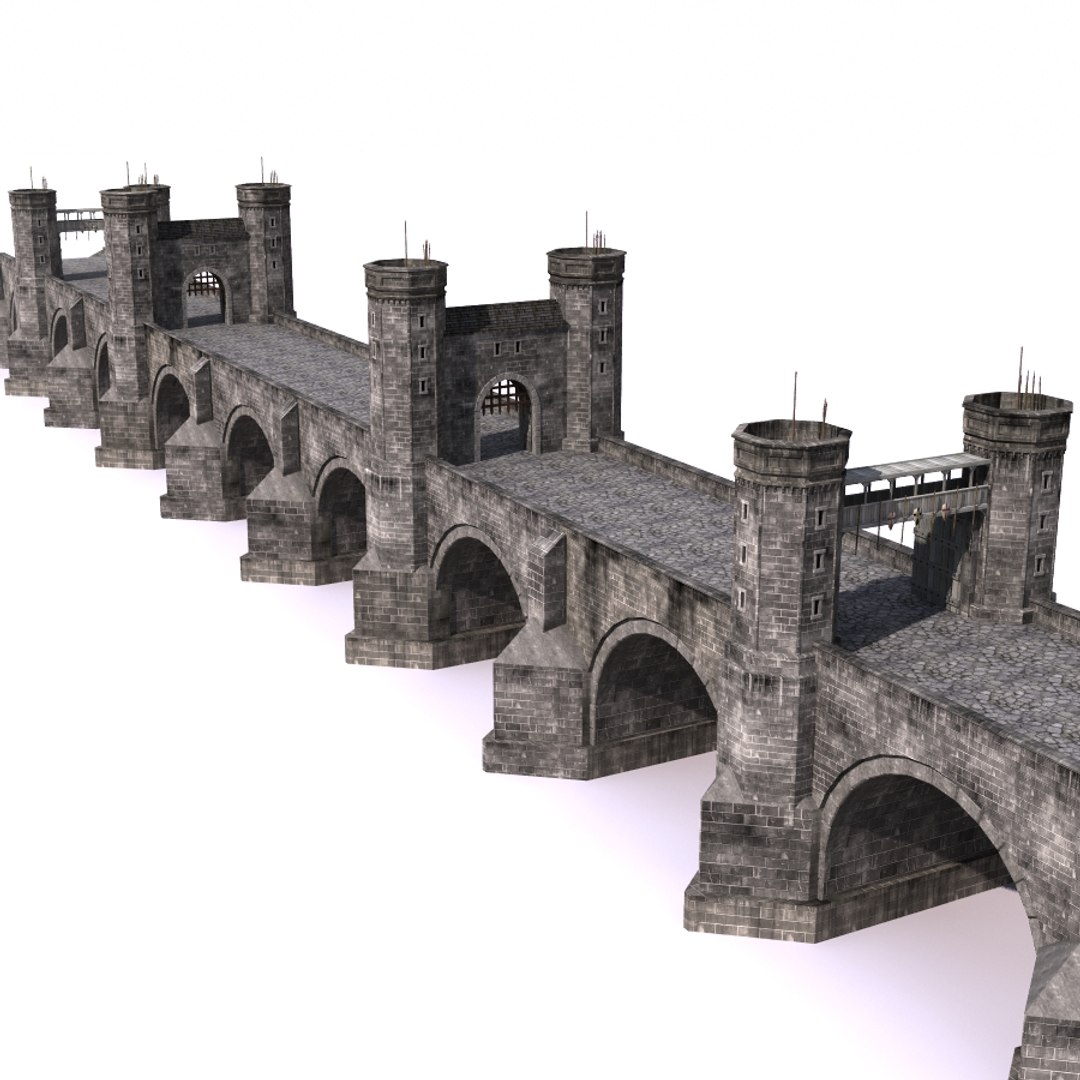 3d Medieval Bridge Model
