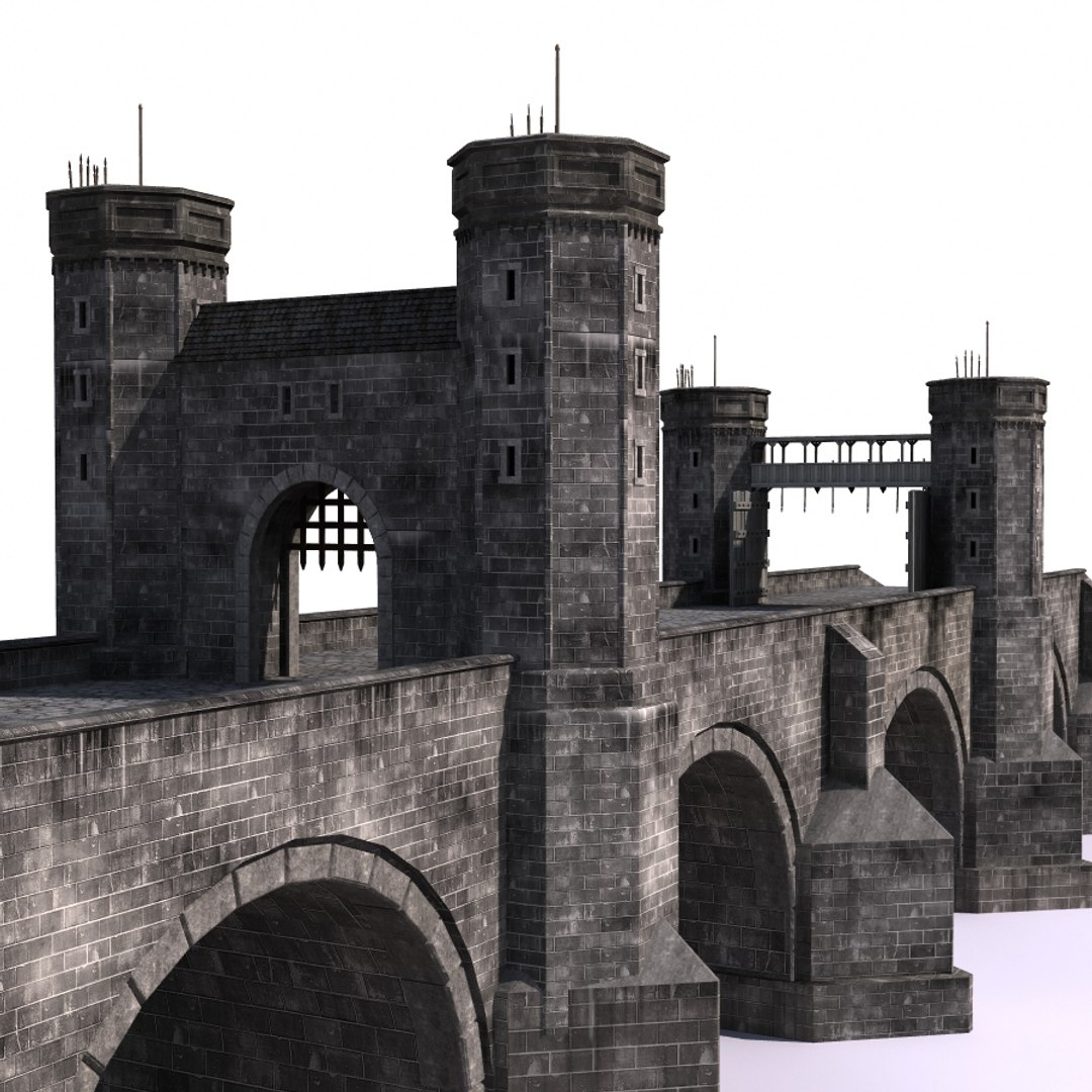 3d Medieval Bridge Model