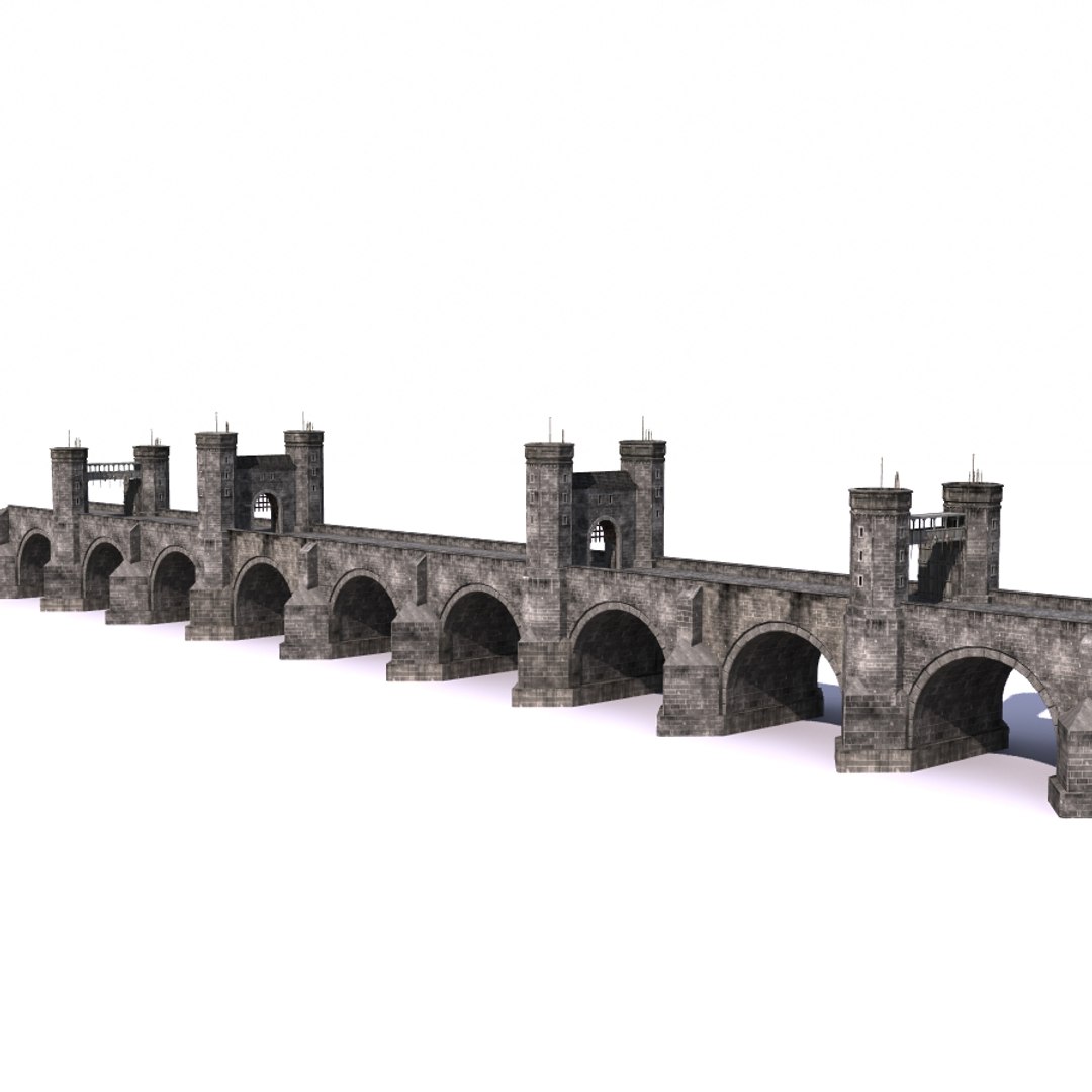 3d Medieval Bridge Model