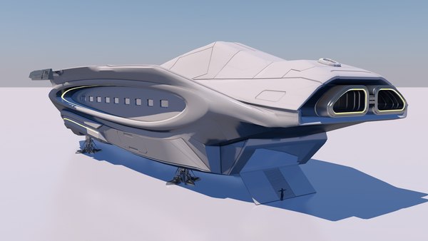 Aerodynamic spacecraft 3D model - TurboSquid 1311921