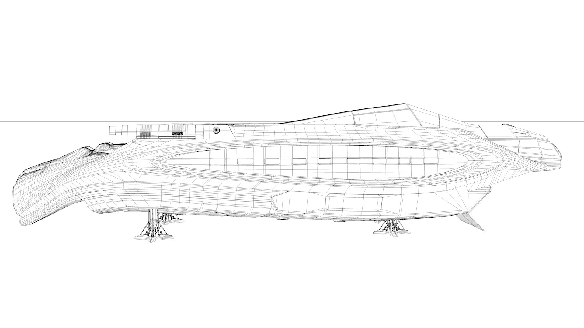 Aerodynamic Spacecraft 3D Model - TurboSquid 1311921