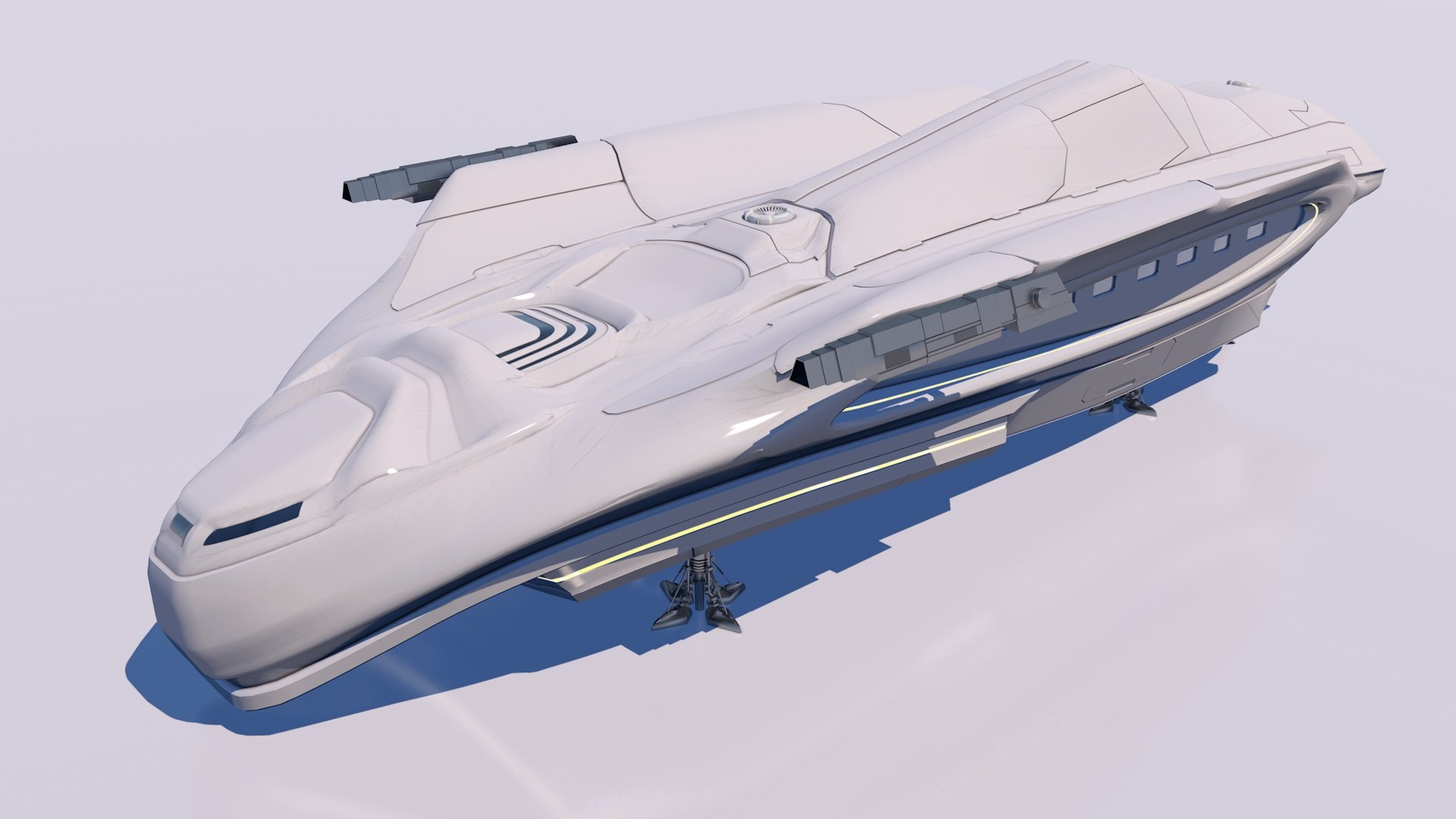Aerodynamic Spacecraft 3D Model - TurboSquid 1311921