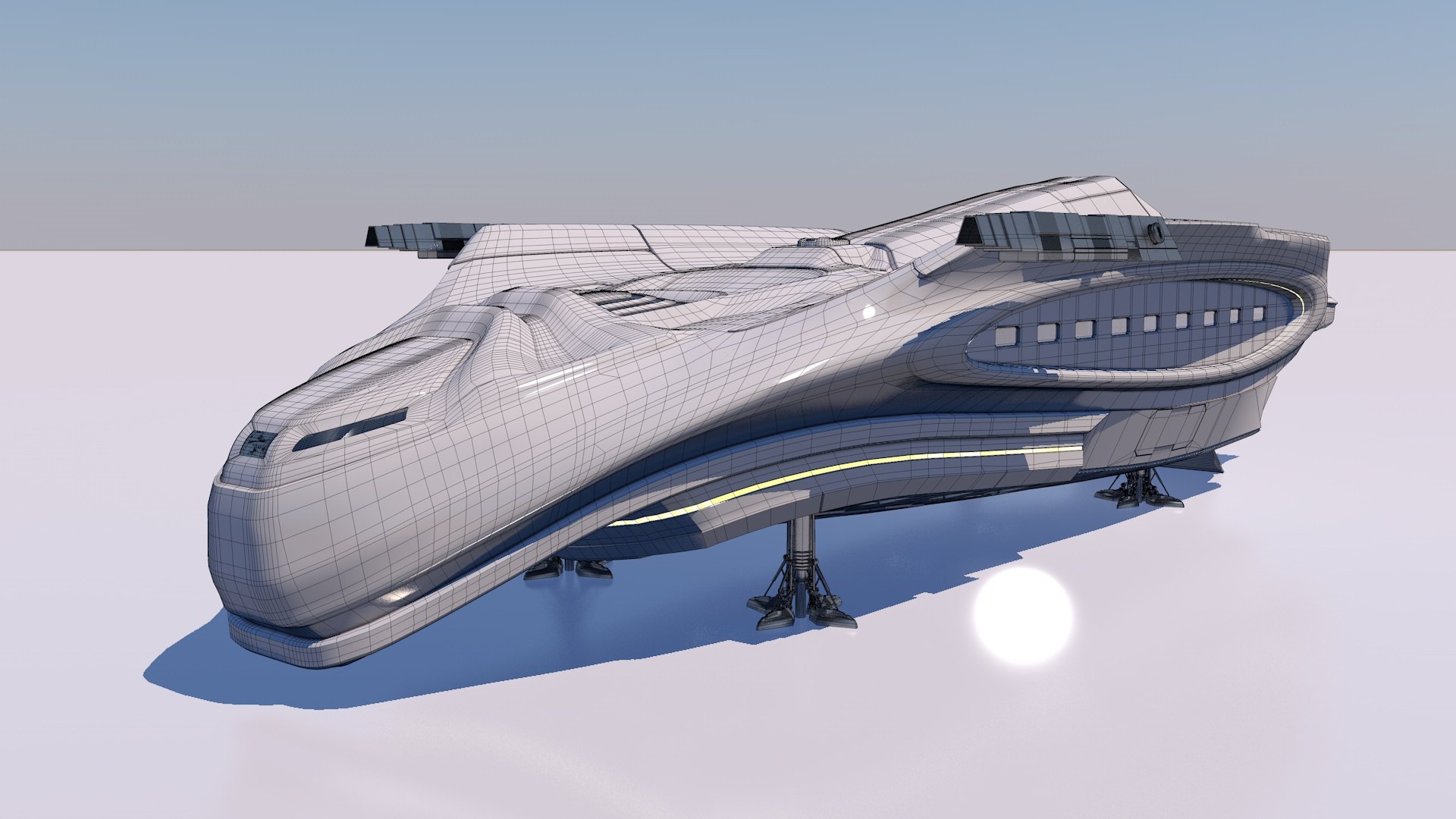 Aerodynamic Spacecraft 3D Model - TurboSquid 1311921