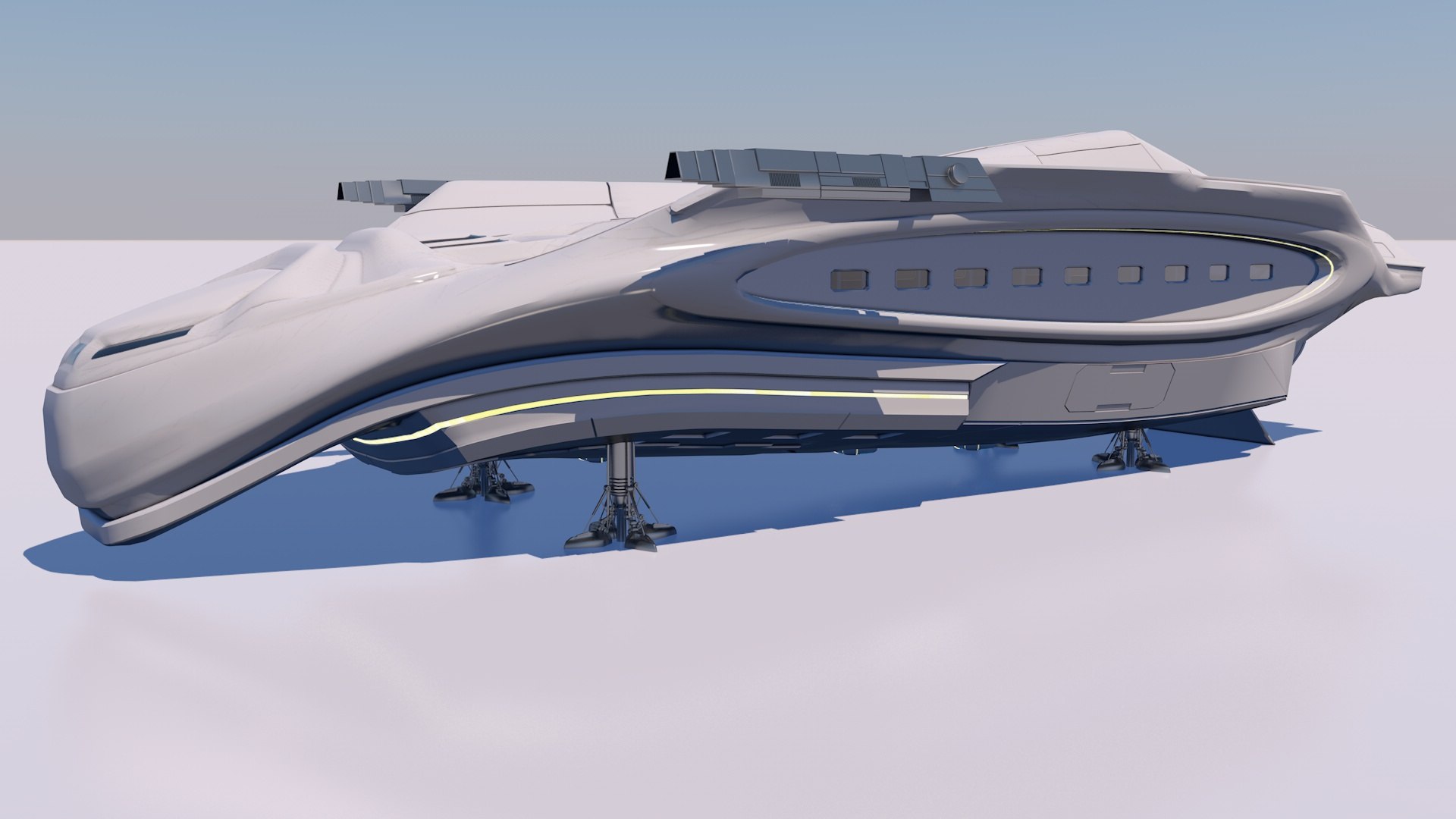 Aerodynamic Spacecraft 3D Model - TurboSquid 1311921