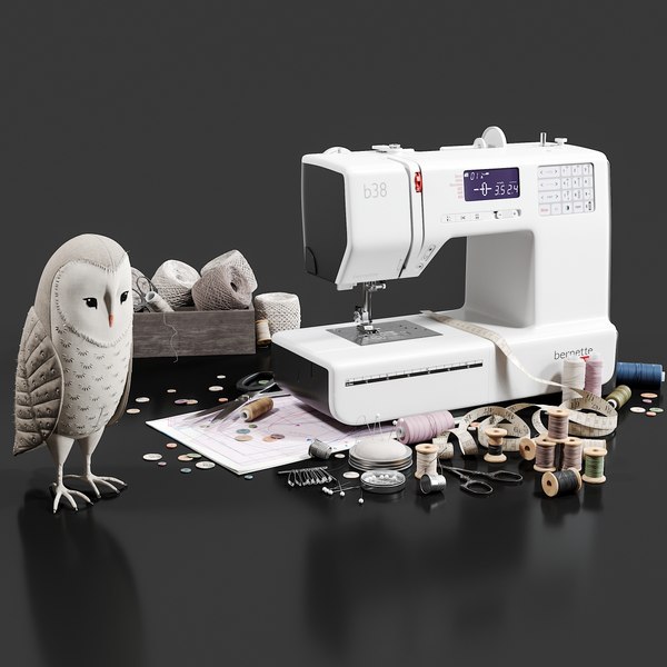 white 530 sewing machine 3d model