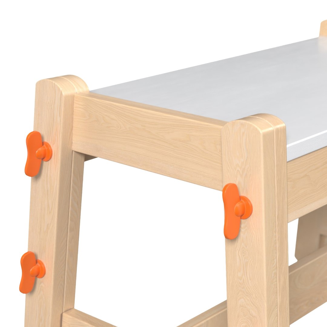 Flisat Childs Bench PBR 3D Model - TurboSquid 2142922