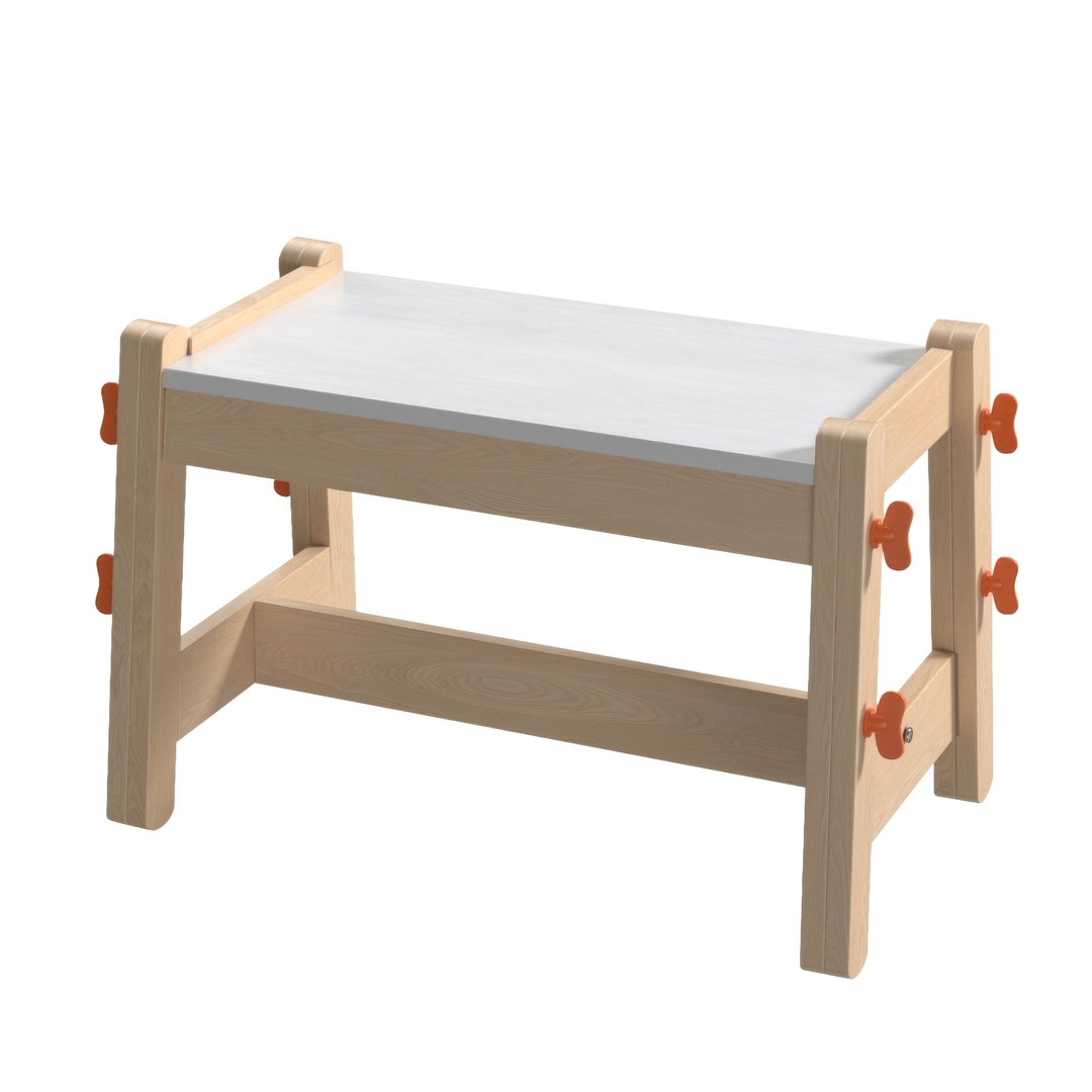 Flisat Childs Bench PBR 3D Model - TurboSquid 2142922
