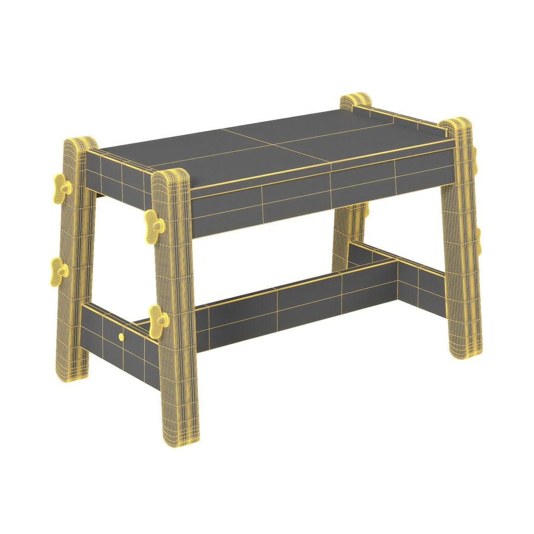 Flisat Childs Bench PBR 3D Model - TurboSquid 2142922