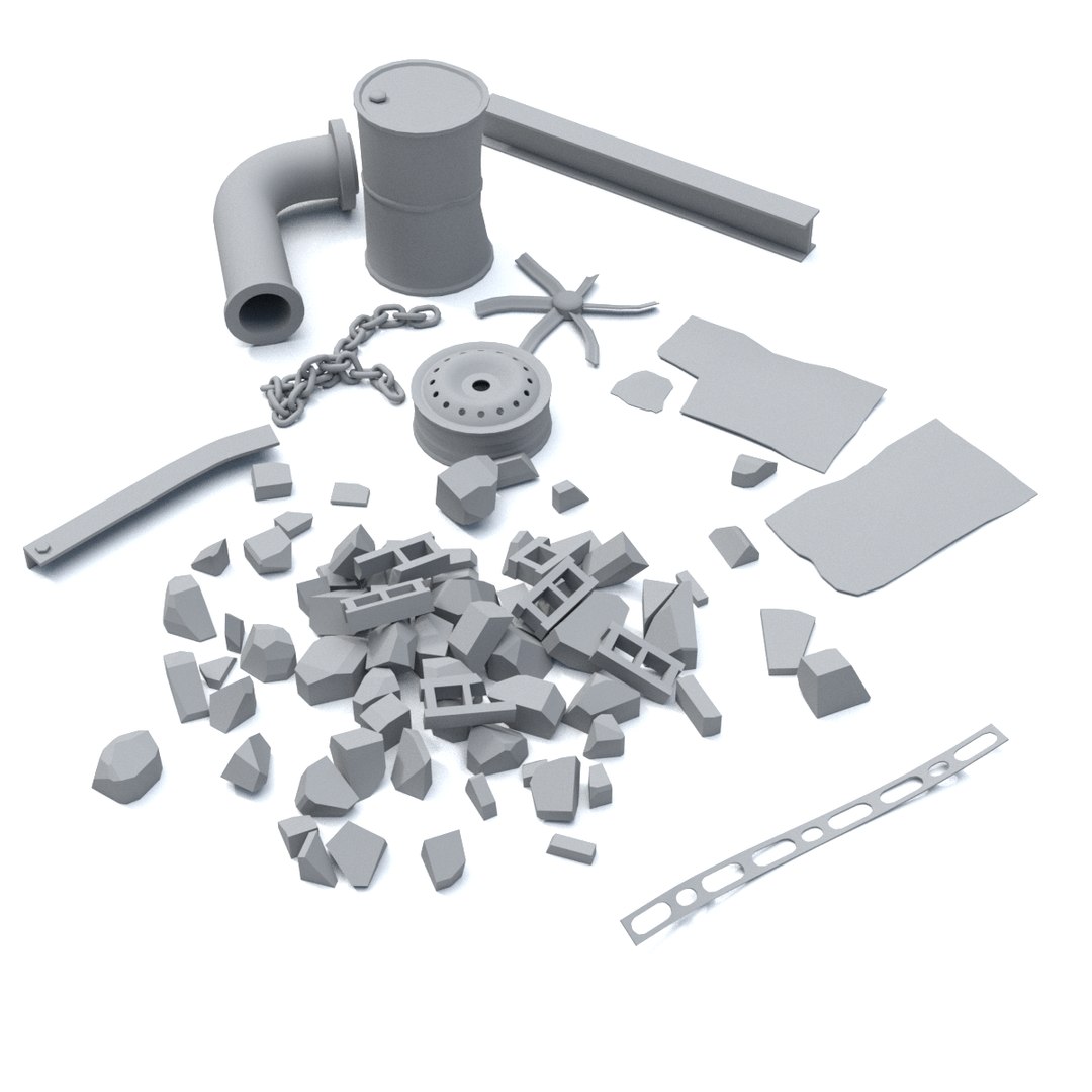 3D Industrial Debris Model - TurboSquid 1207942
