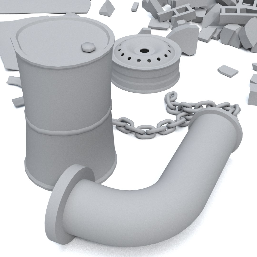 3D Industrial Debris Model - TurboSquid 1207942