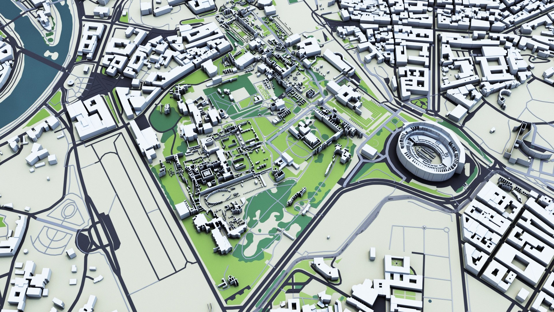 3D Rome City Terrain Model - TurboSquid 1399727
