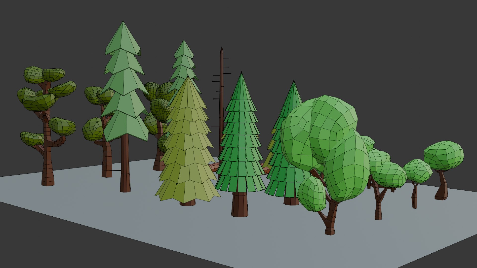3D Low Poly Tree Pack Stylized Forest Environment Model - TurboSquid ...