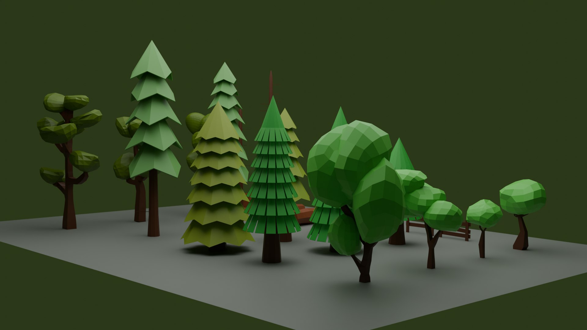 3D Low Poly Tree Pack Stylized Forest Environment Model - TurboSquid ...