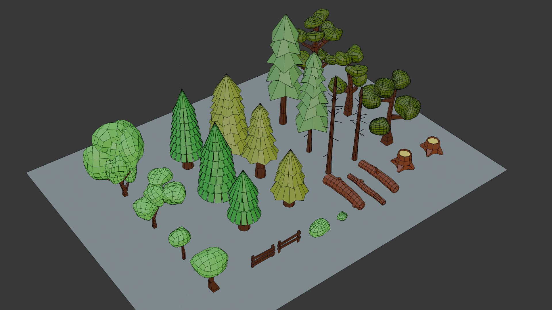 3D Low Poly Tree Pack Stylized Forest Environment Model - TurboSquid ...