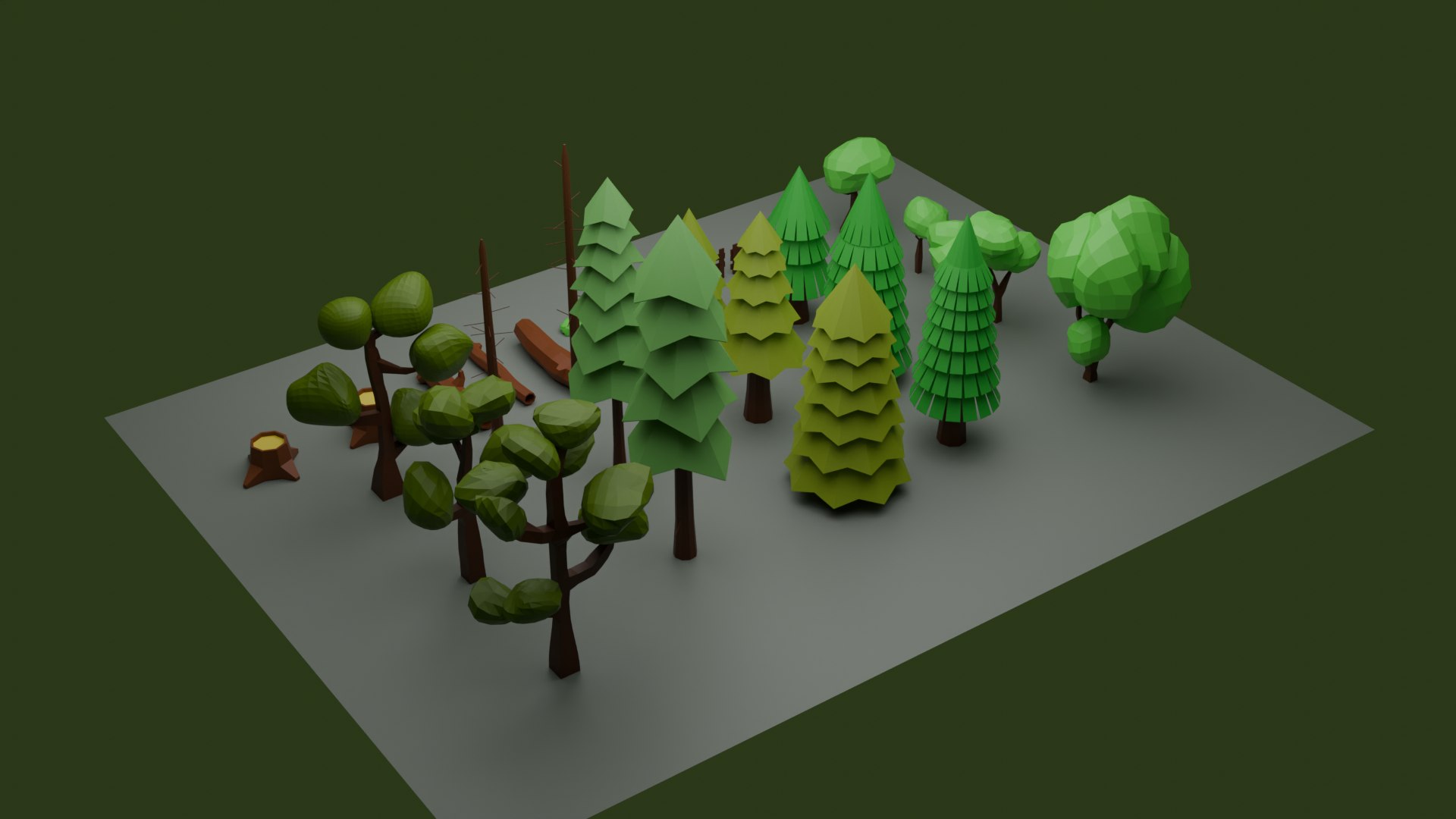 3D Low Poly Tree Pack Stylized Forest Environment Model - TurboSquid ...