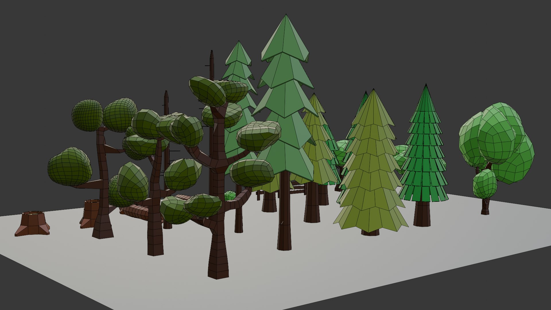 3D Low Poly Tree Pack Stylized Forest Environment Model - TurboSquid ...
