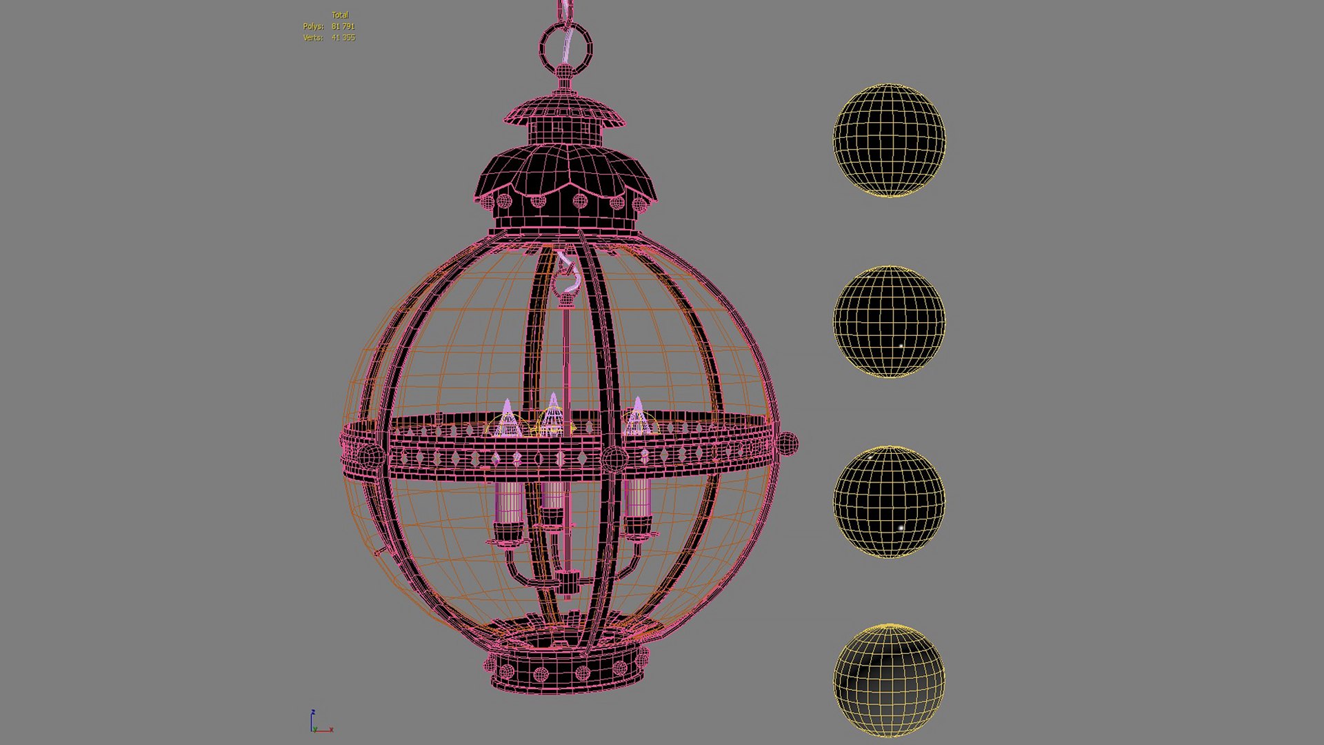 3D Model Globe Pendant Light Regency - TurboSquid 2315949