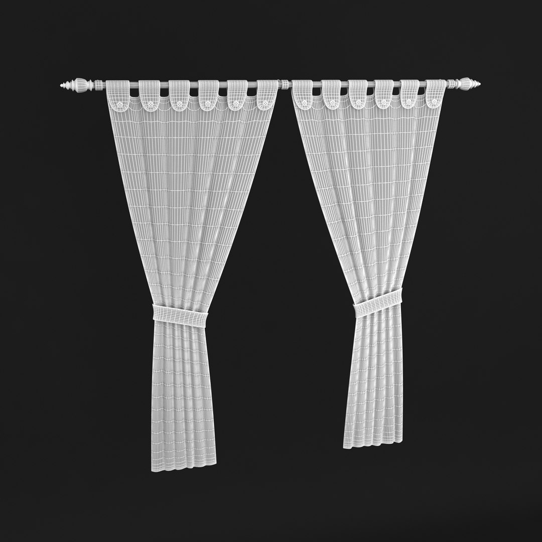 3d model curtain