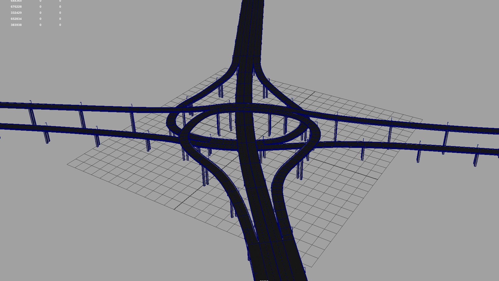 3D Bridges Road Junction - TurboSquid 2390803