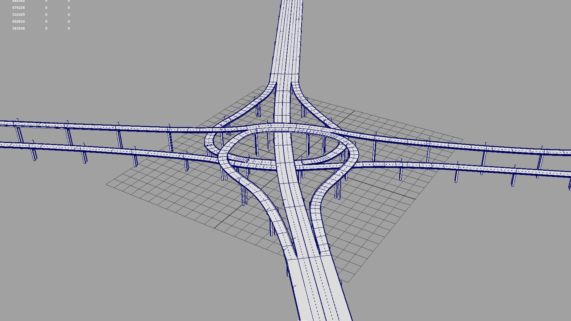 3D Bridges Road Junction - TurboSquid 2390803