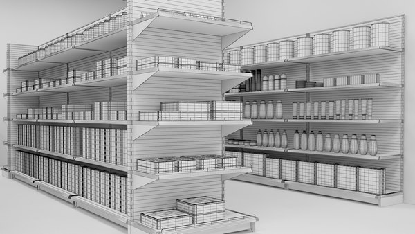 3D Interior And Exterior Grocery Store model - TurboSquid 1767176