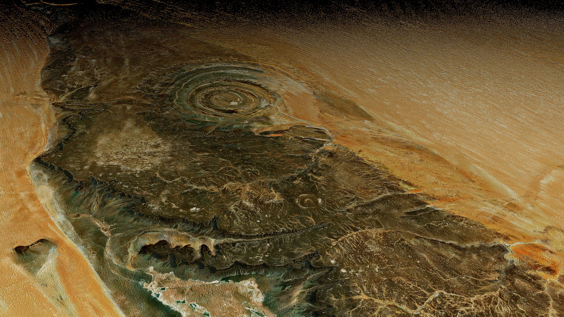 3D Richat Structure Adrar Plateau Mauritania - TurboSquid 1986575