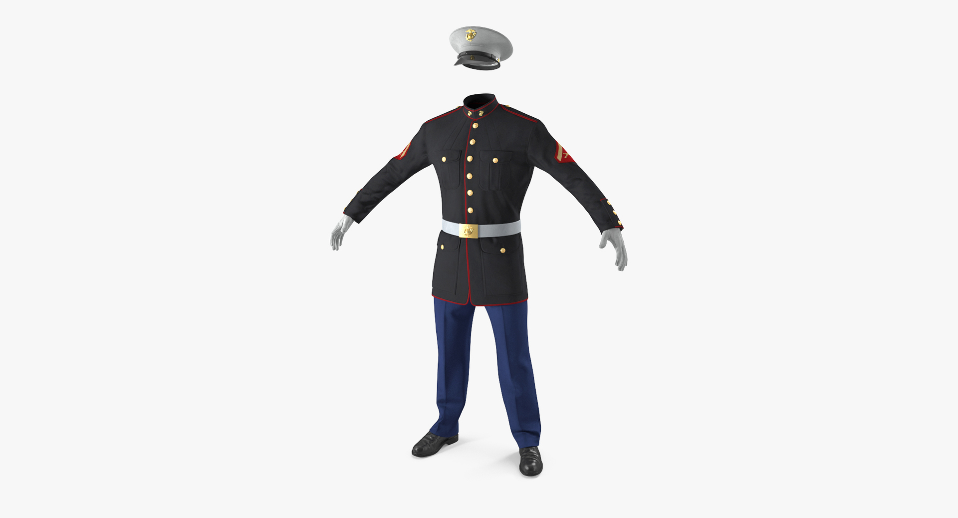 3D Marine Corps Parade Uniform Model - TurboSquid 1178470