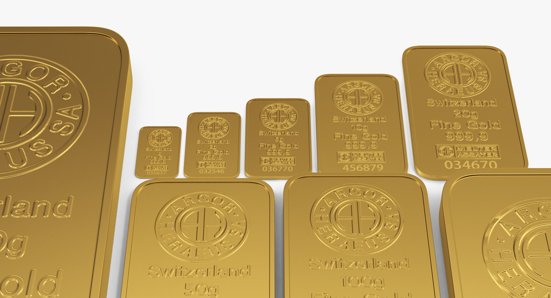 Gold bars model - TurboSquid 1150670