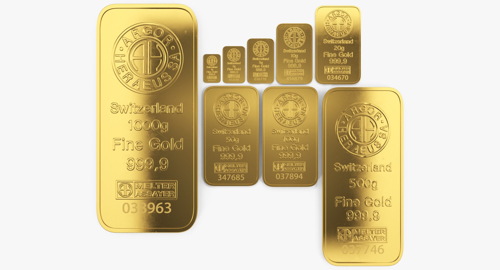Gold bars model - TurboSquid 1150670