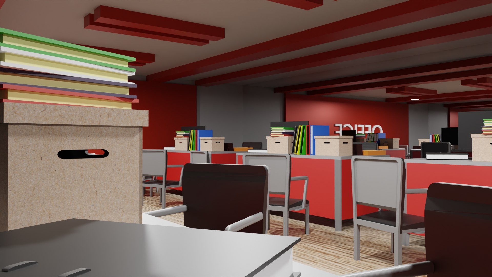3D Office Space Interior - TurboSquid 1924046