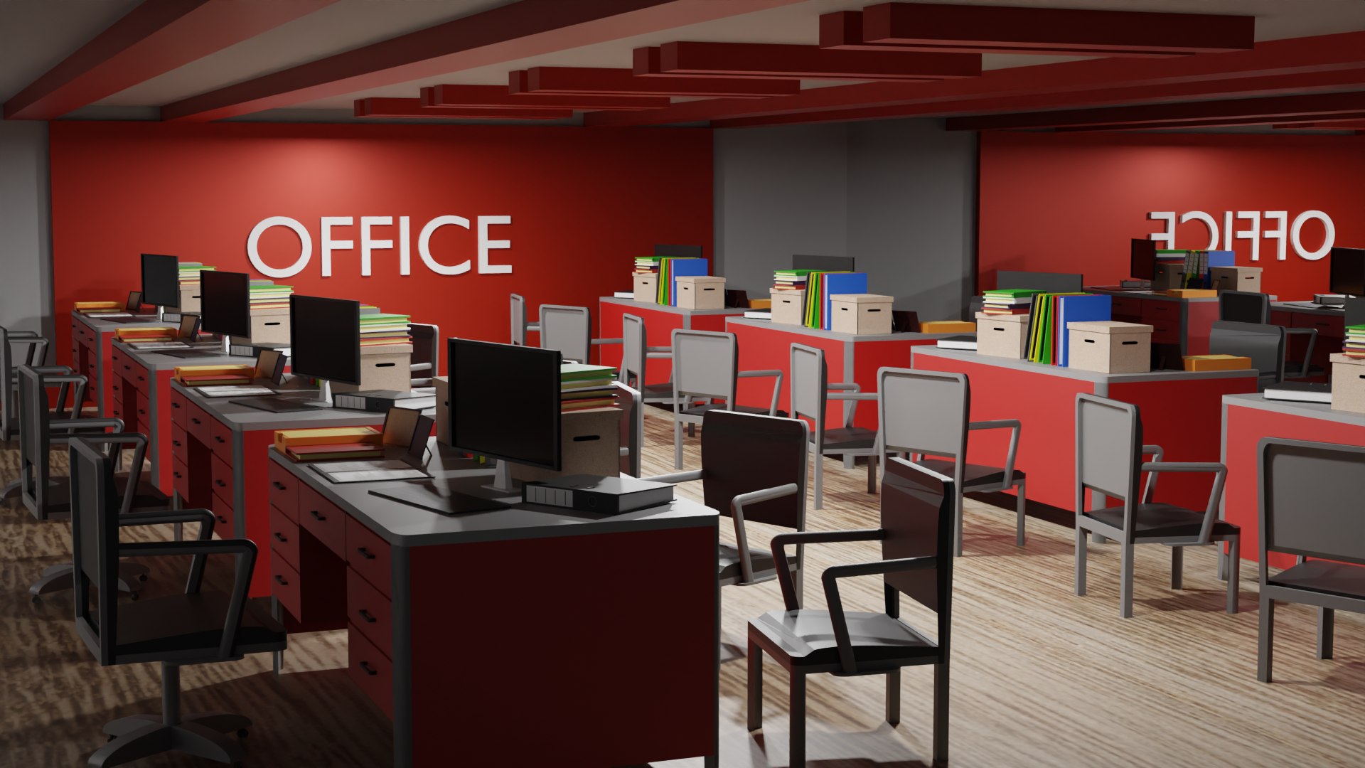 3D Office Space Interior - TurboSquid 1924046