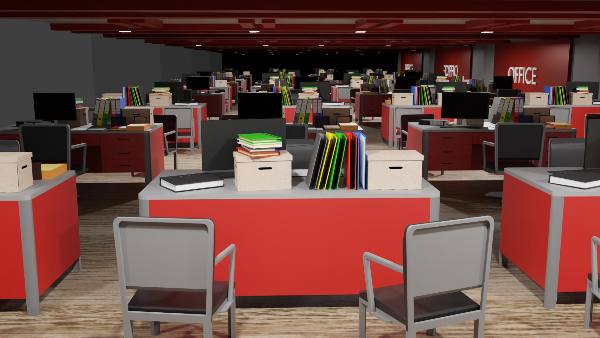 3D Office Space Interior - TurboSquid 1924046