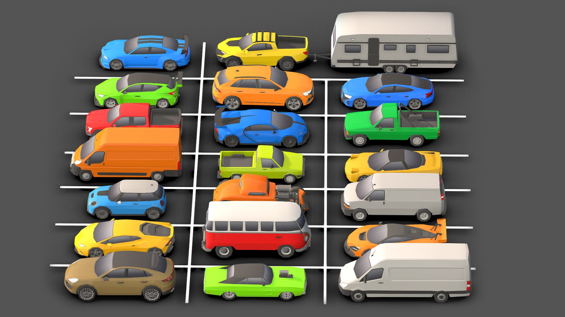 3D Low- Poly Cars Pack - TurboSquid 2164508