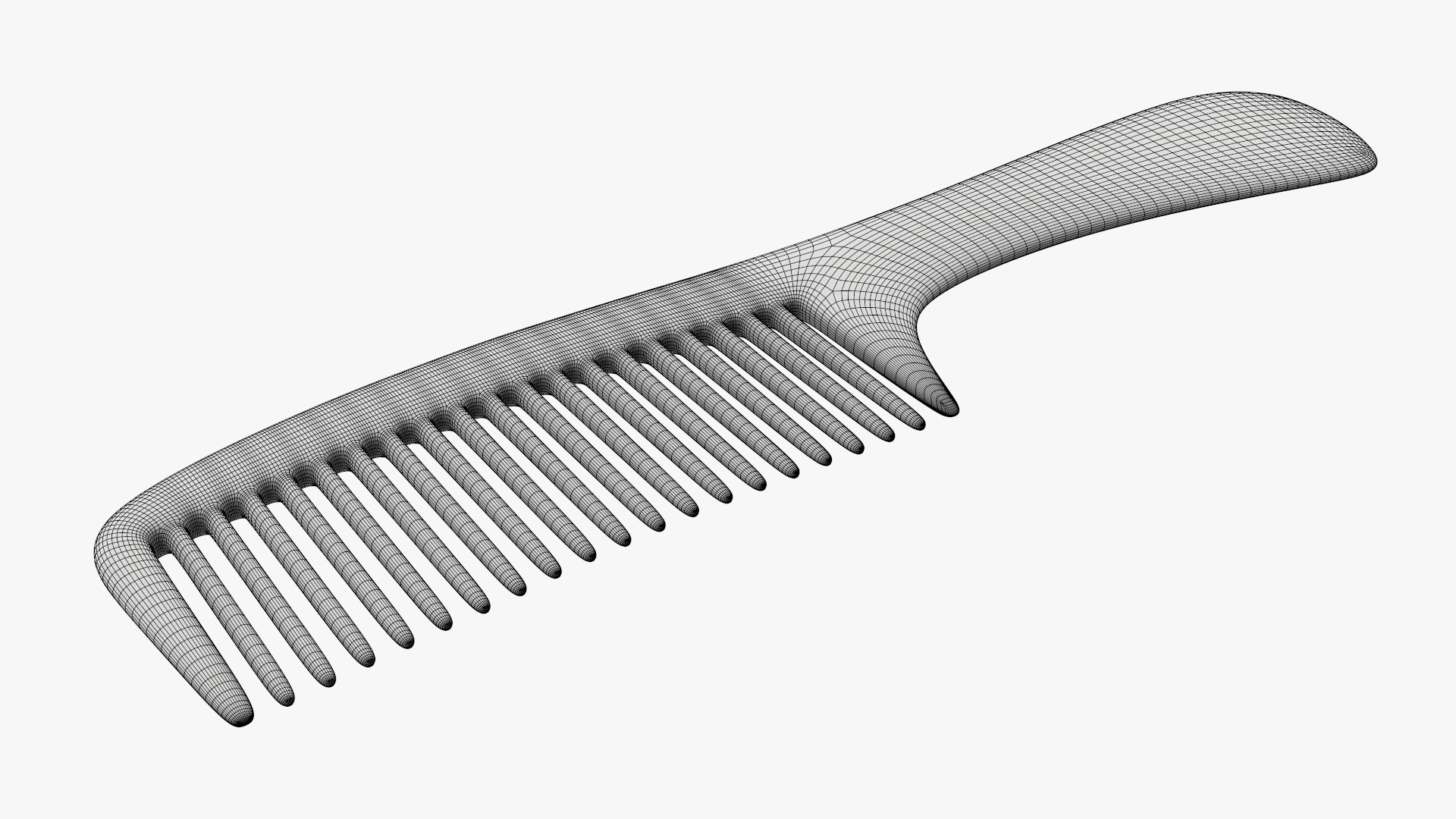 Hair comb wide 3D model - TurboSquid 1585382