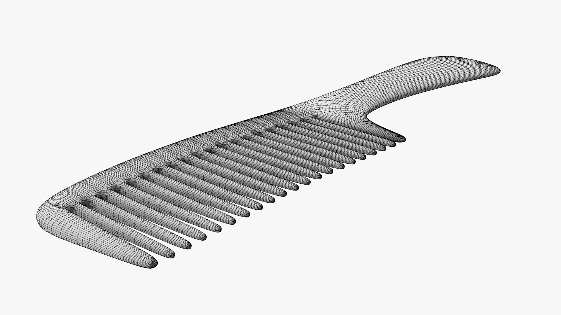 Hair comb wide 3D model - TurboSquid 1585382