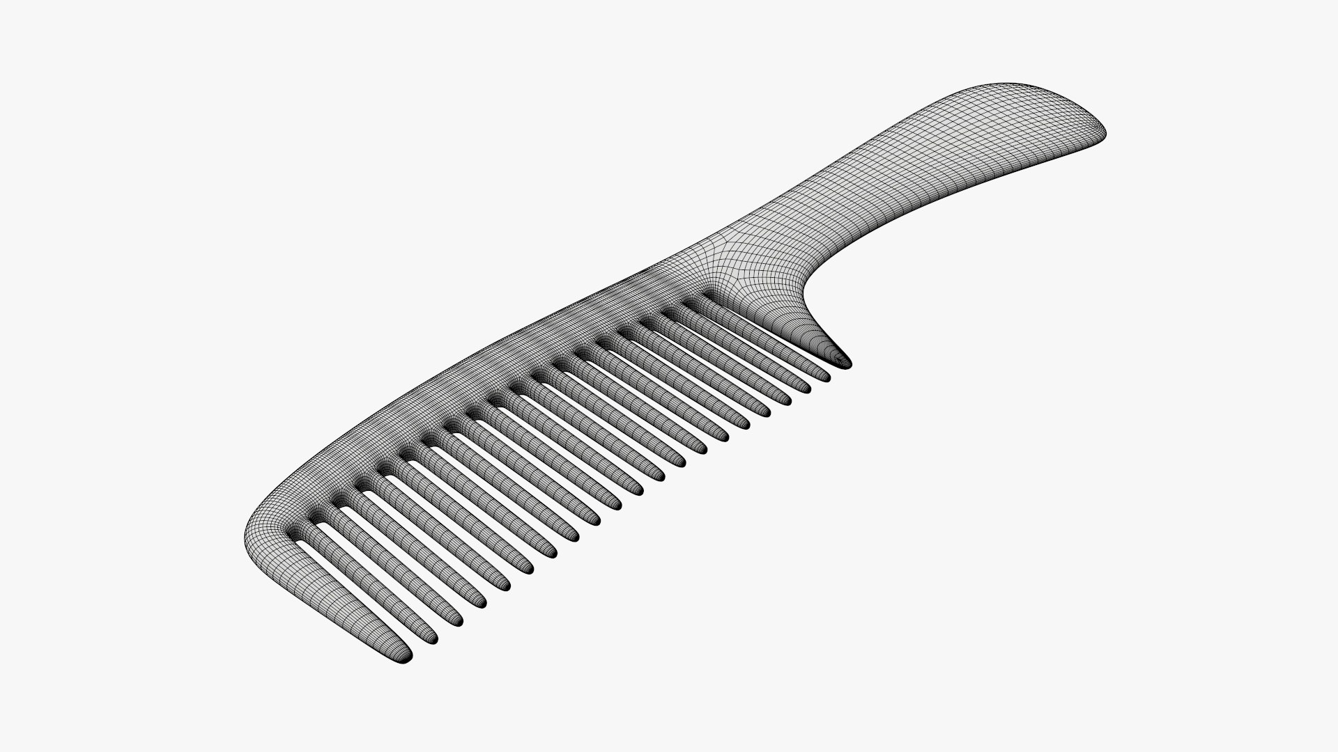 Hair comb wide 3D model - TurboSquid 1585382