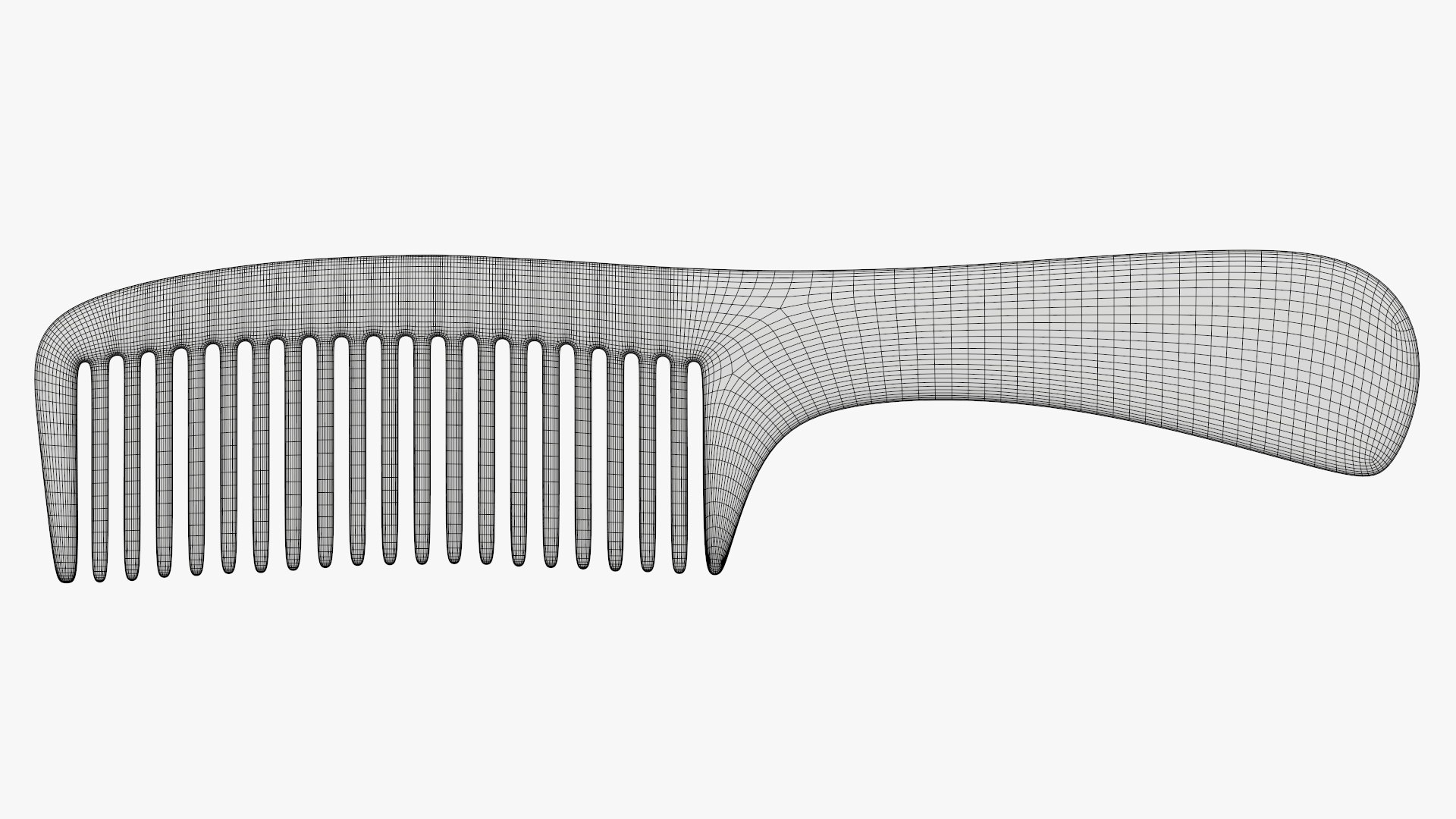 Hair comb wide 3D model - TurboSquid 1585382