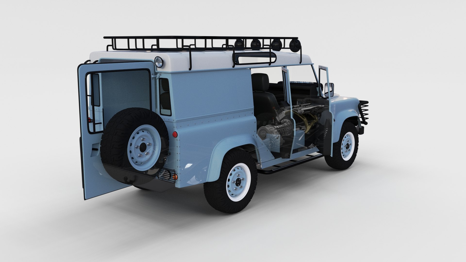 3d model land rover defender 110