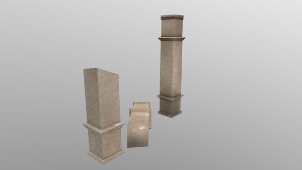 3D Low Poly Square Column - TurboSquid 1753530
