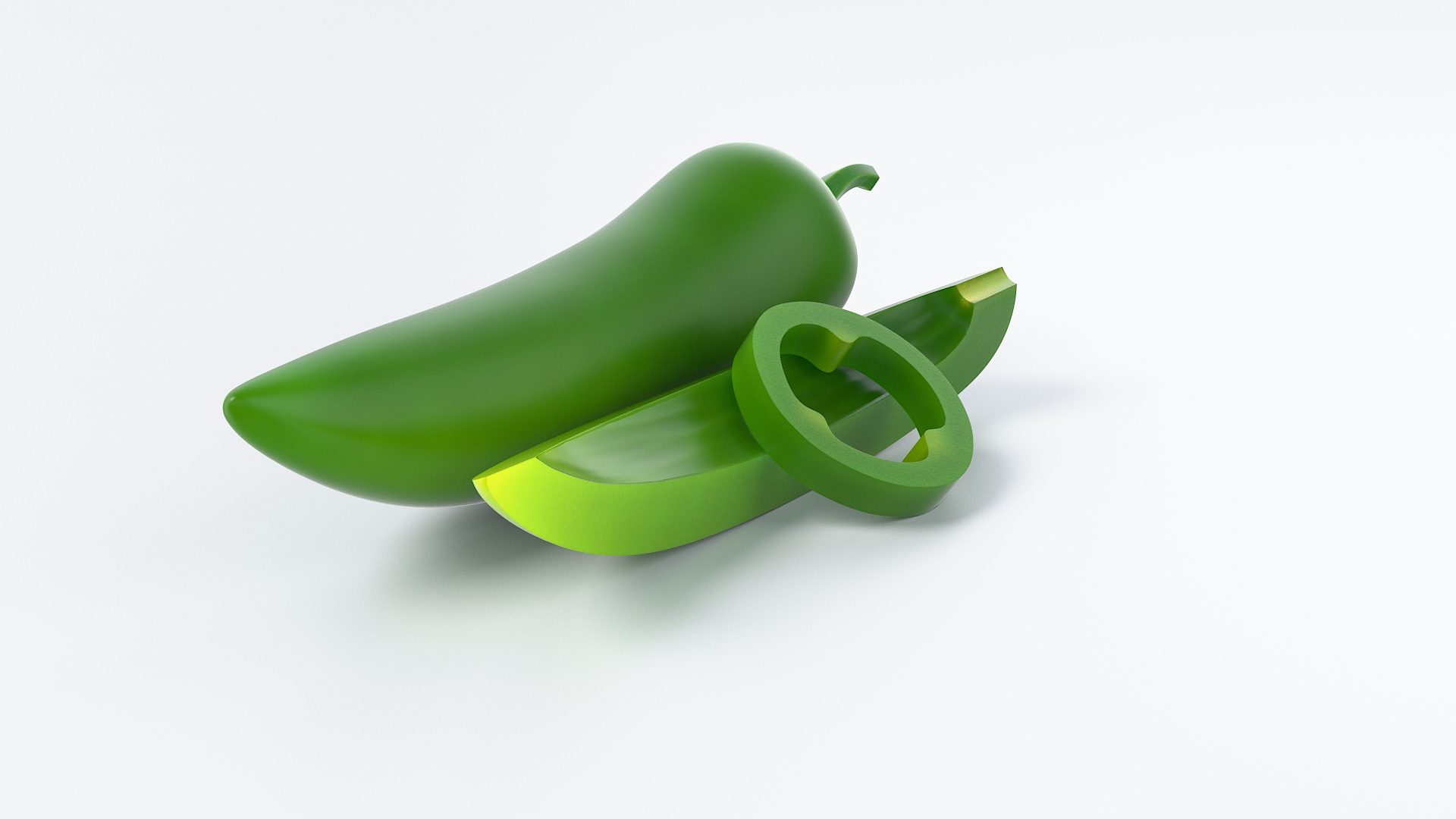 Cartoon Jalapeno Pepper 3D - TurboSquid 2070339