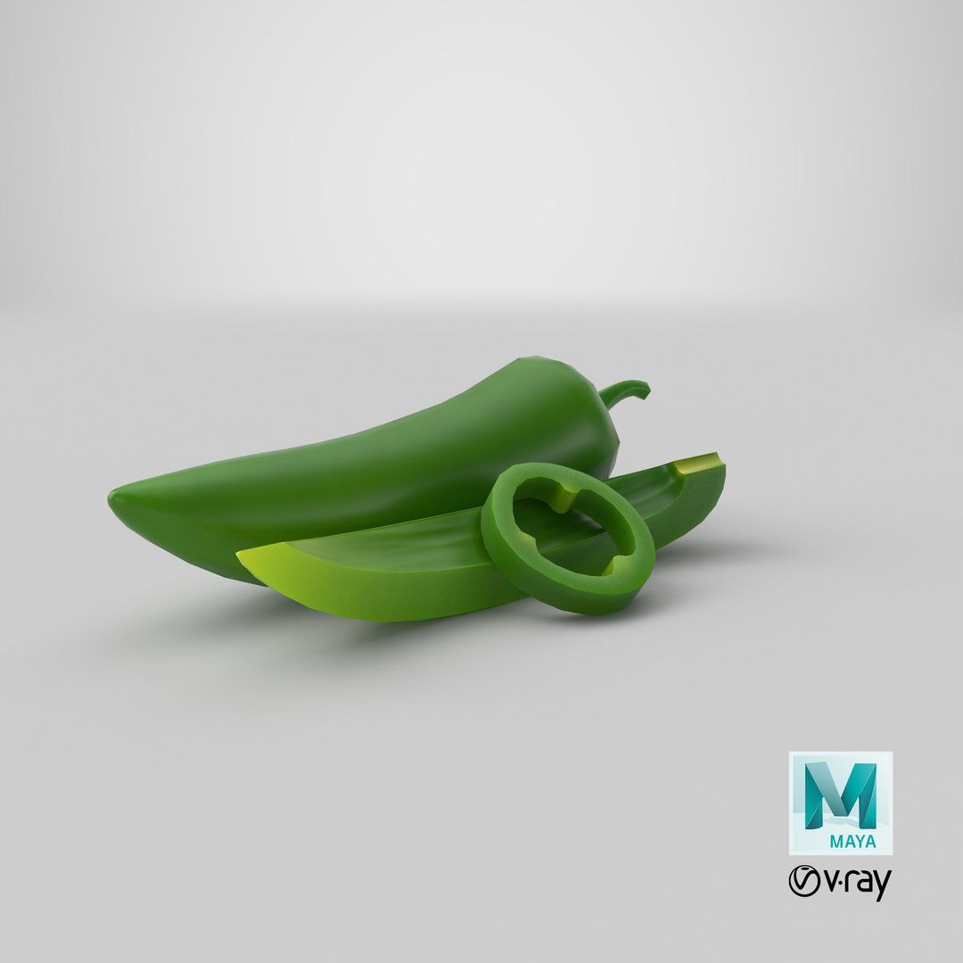 Cartoon Jalapeno Pepper 3D - TurboSquid 2070339