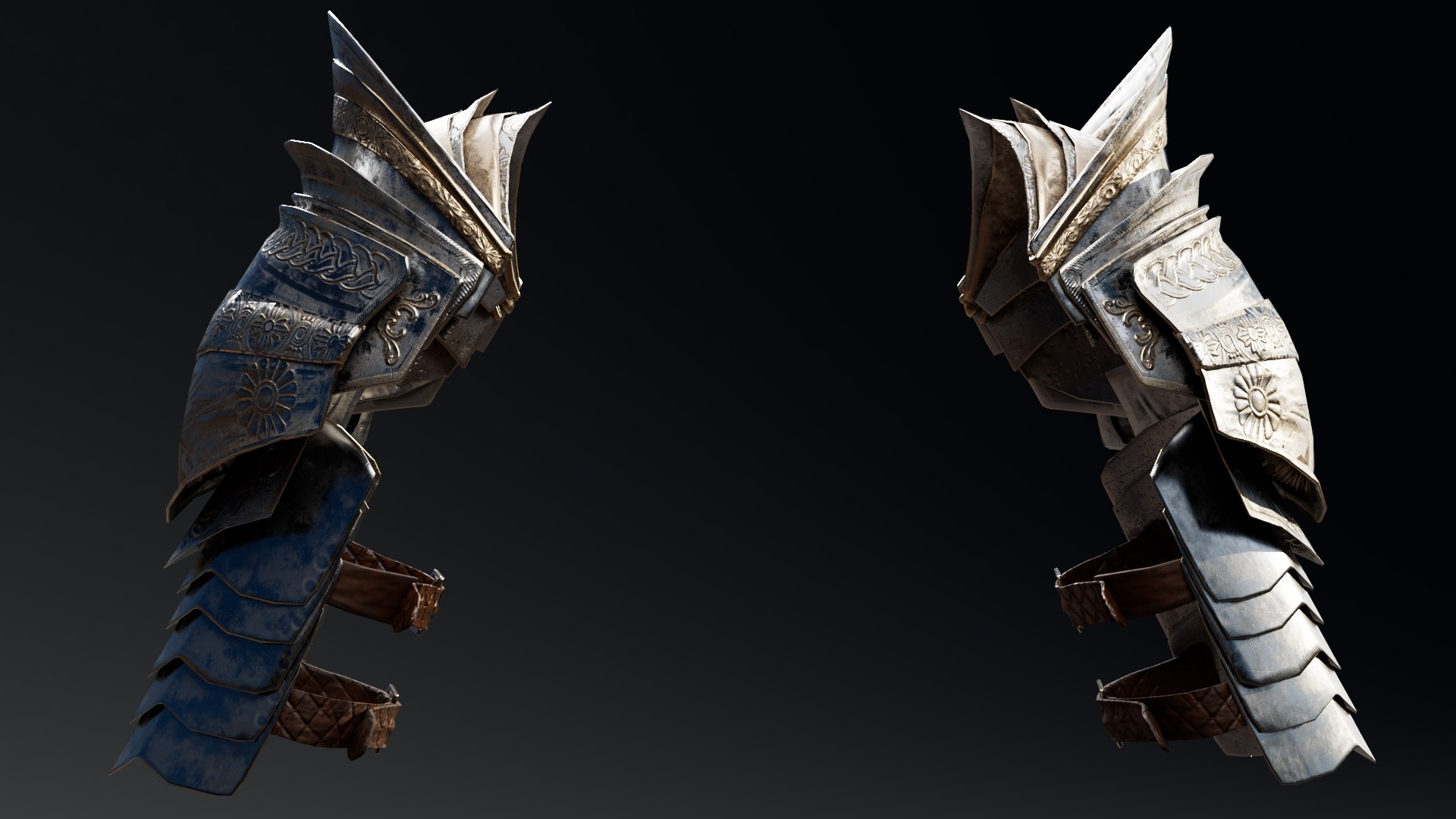Female Knight Shoulder Armor LowPoly 3D - TurboSquid 2034226