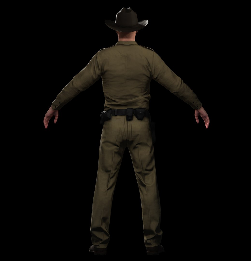 3D Police Sheriff Model - TurboSquid 2070177