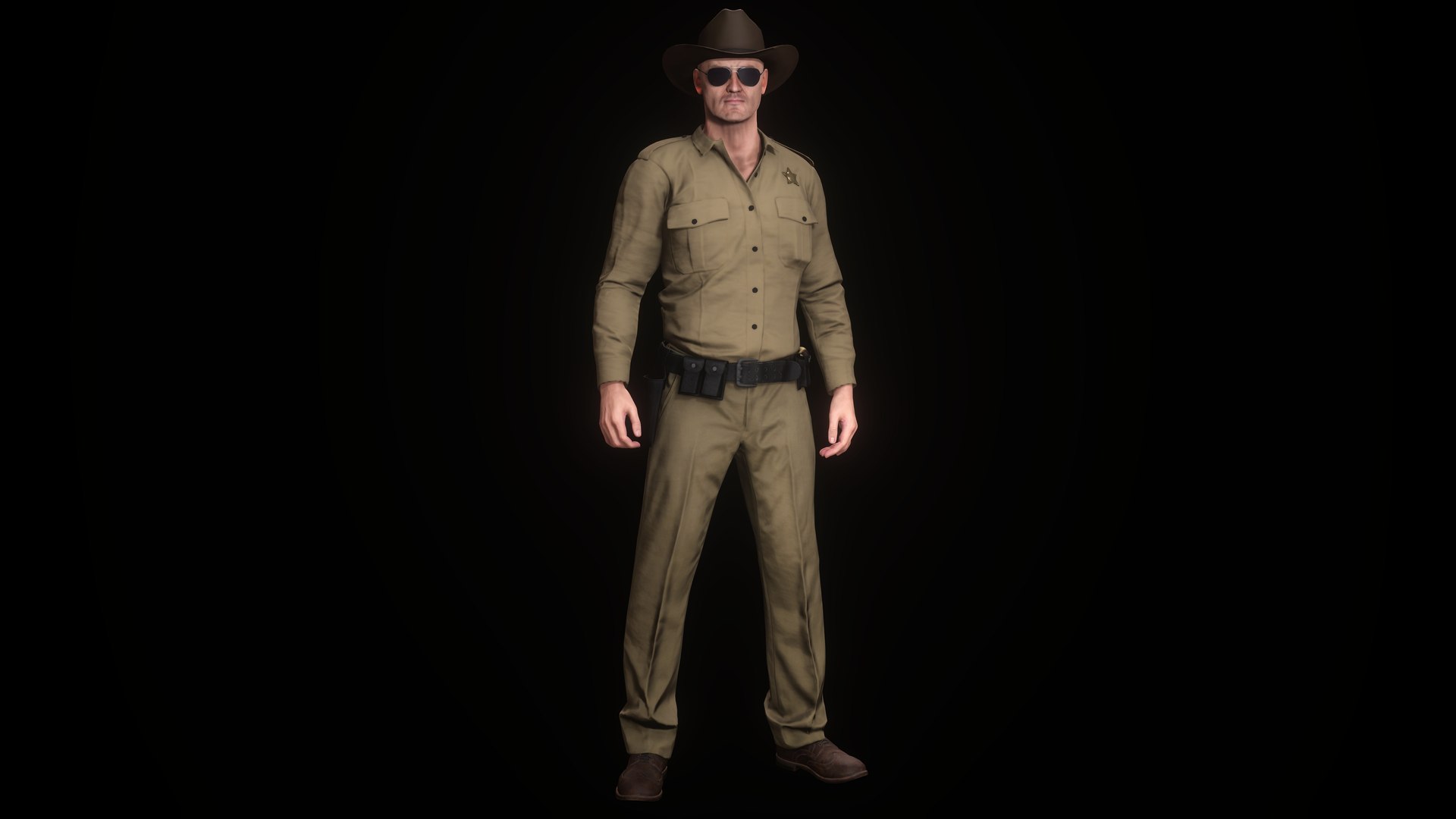3D Police Sheriff Model - TurboSquid 2070177