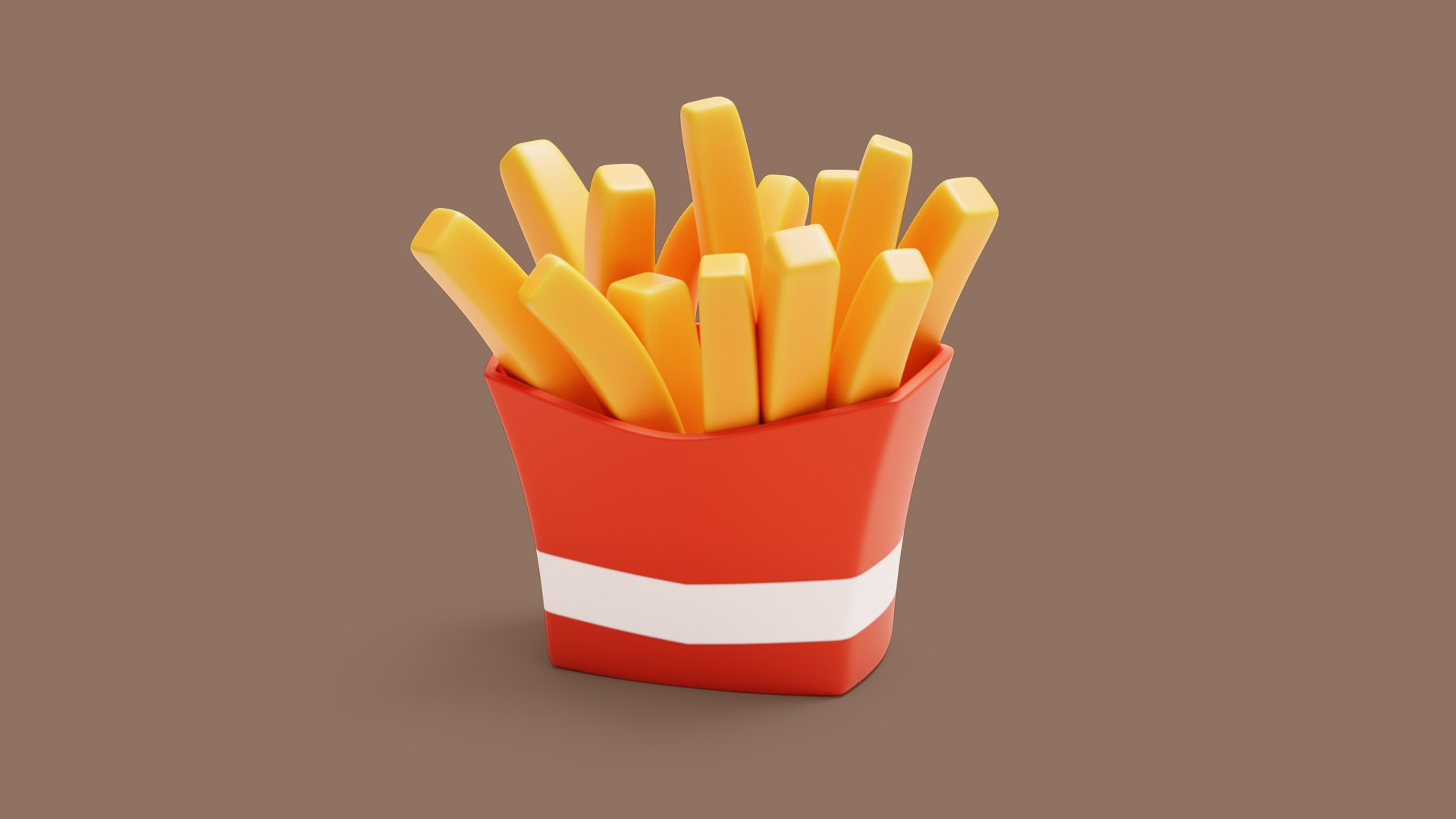 3D French Fries Stylized Model - TurboSquid 2338891