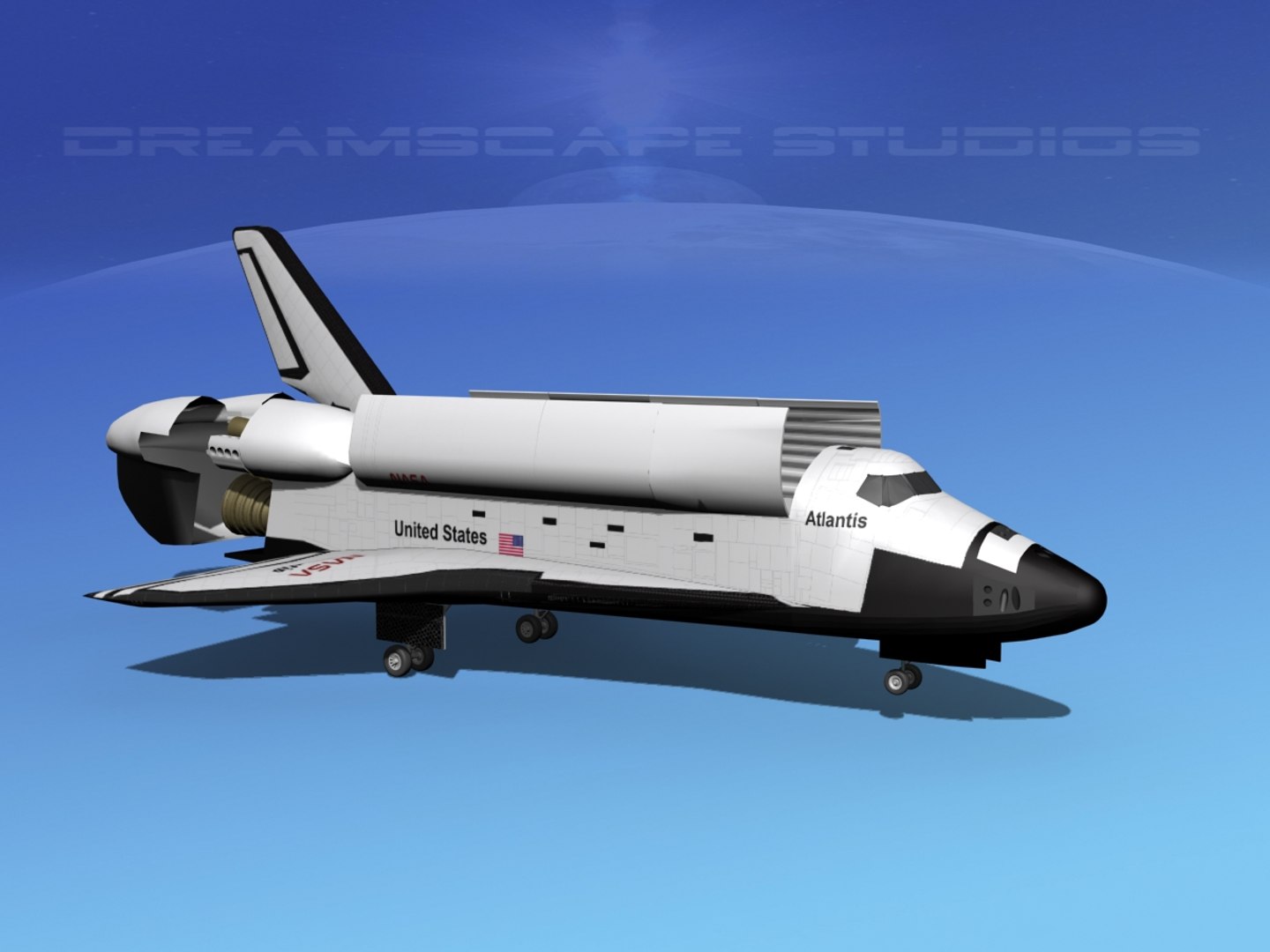 landing space shuttle dxf