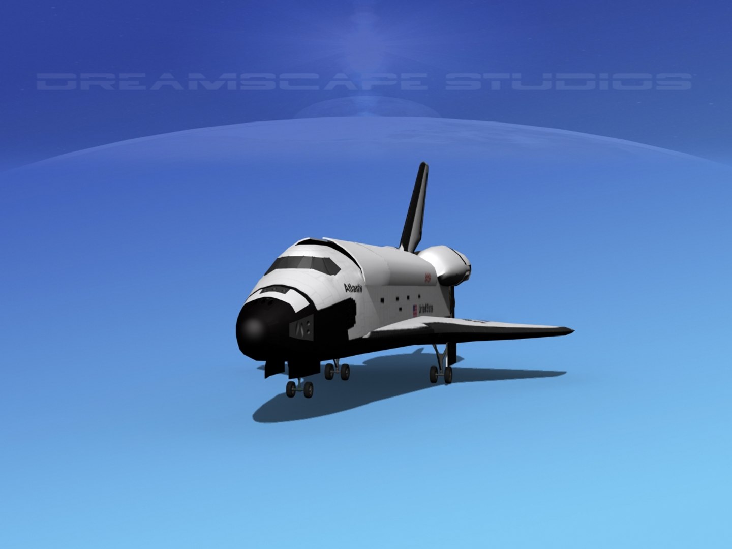 landing space shuttle dxf