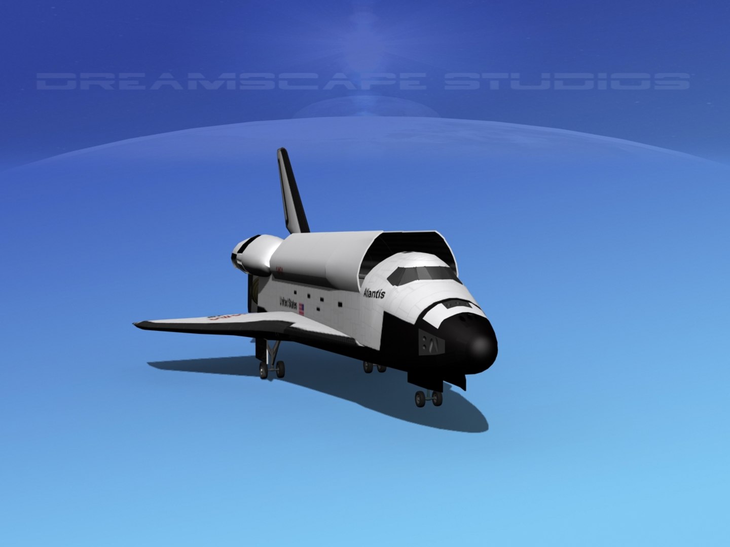 landing space shuttle dxf