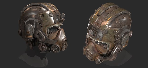 3D Low Poly Post-apocalyptic Helmet - TurboSquid 1968687